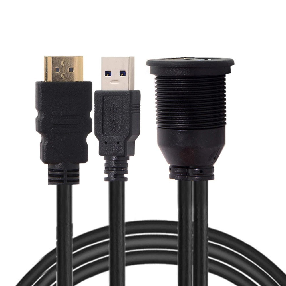 UNIVERSAL ROUND MOUNT HDMI & USB 3.0 SOCKET – Malaga Car Audio