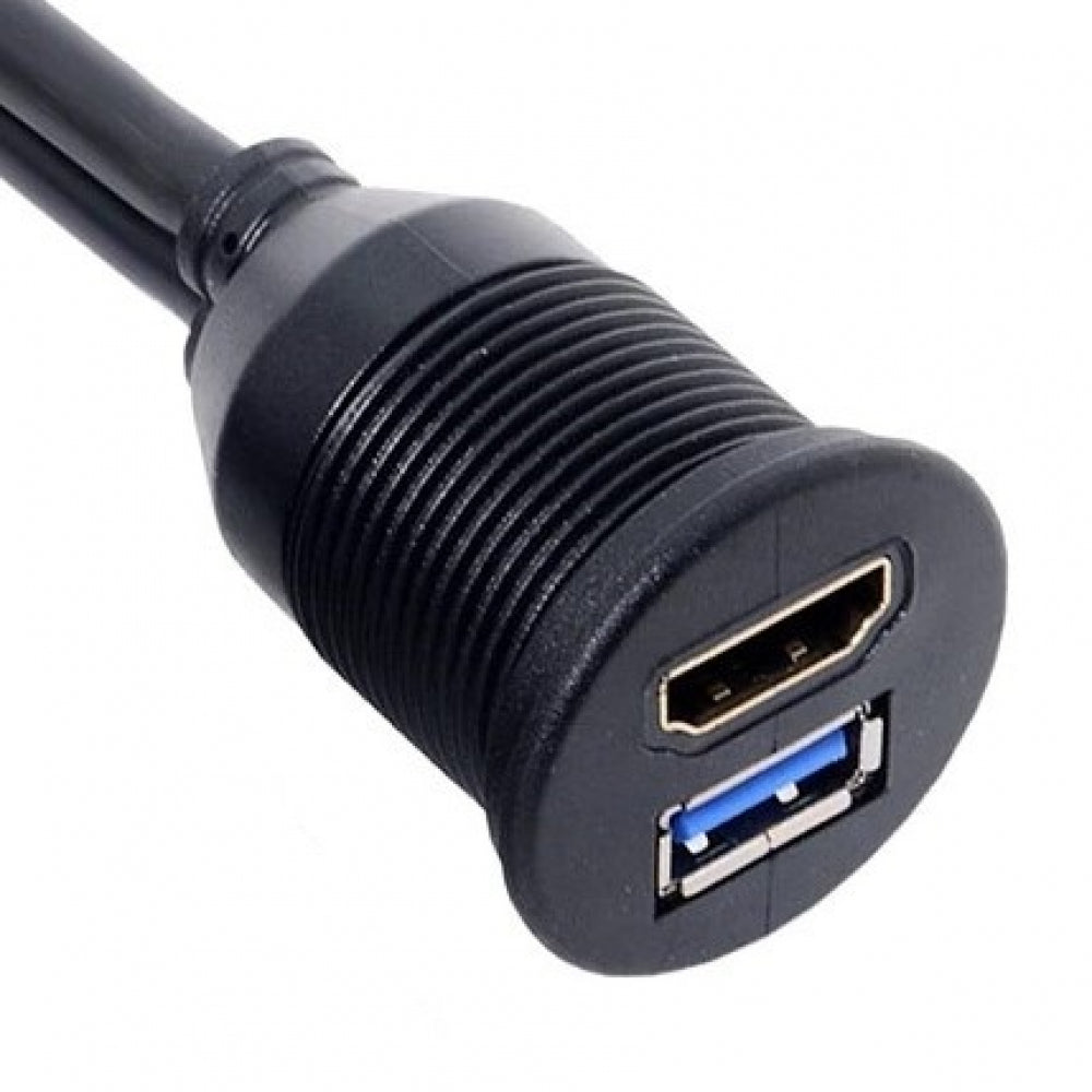 UNIVERSAL ROUND MOUNT HDMI & USB 3.0 SOCKET – Malaga Car Audio